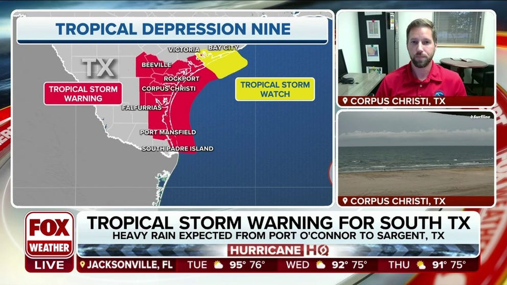 Tropical Storm Warning issued in Texas as tropical depression draws ...