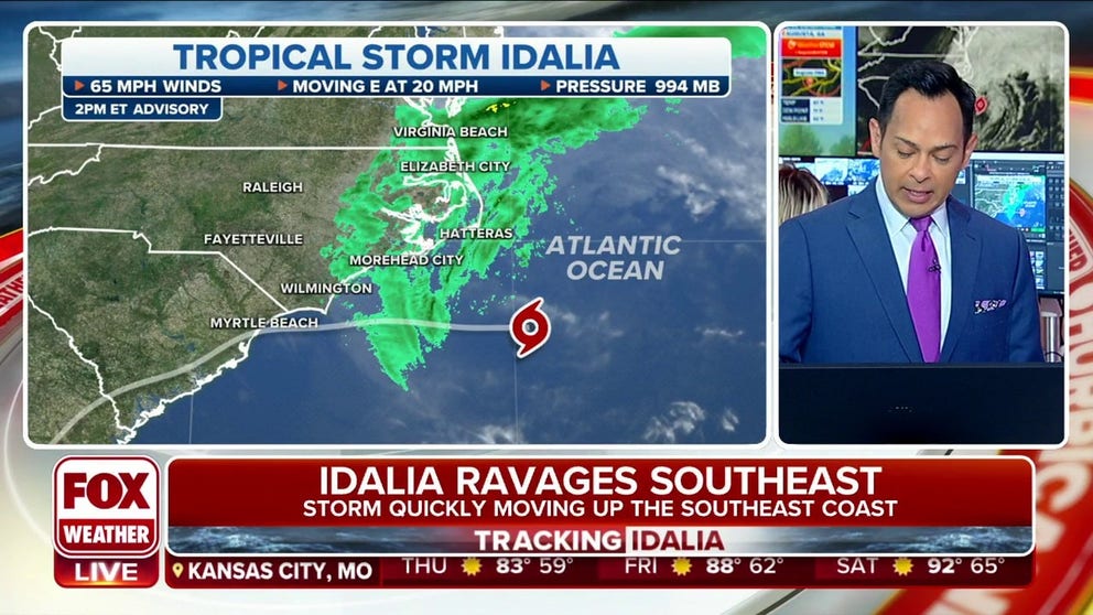 Tropical Storm Idalia expected to gradually weaken this weekend ...