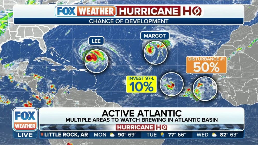 Active Atlantic basin with Hurricane Lee, Tropical Storm Margot and ...