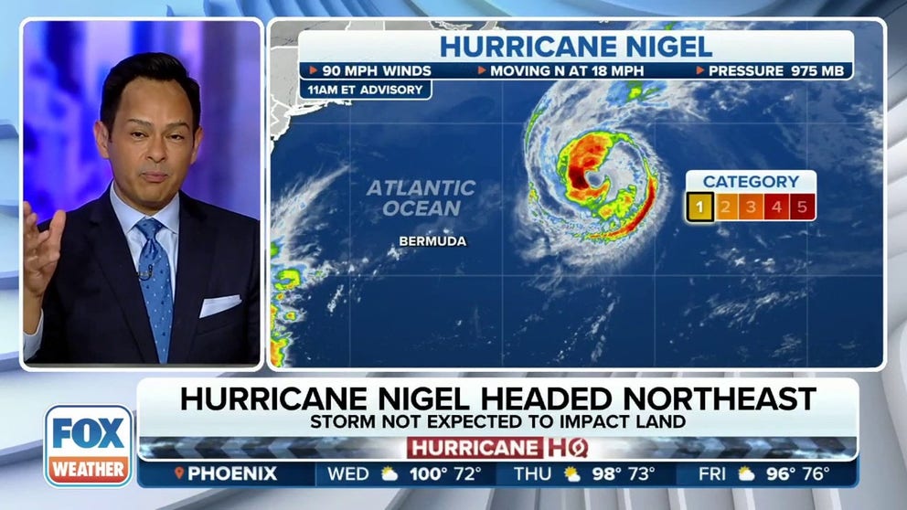 Hurricane Nigel headed north; storm not expected to impact land ...