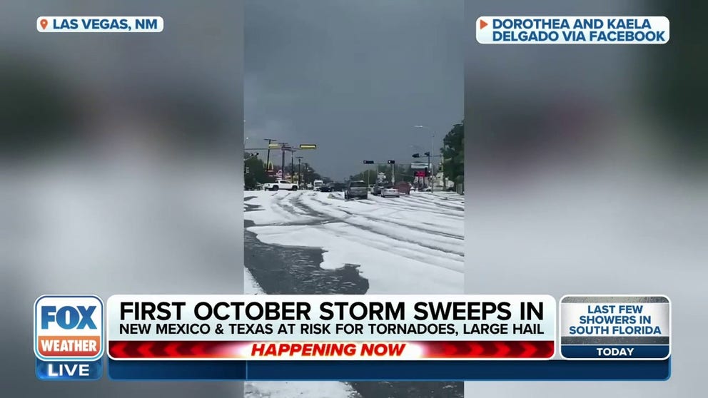 Watch: New Mexico cars drive through rivers of hail | Latest Weather ...