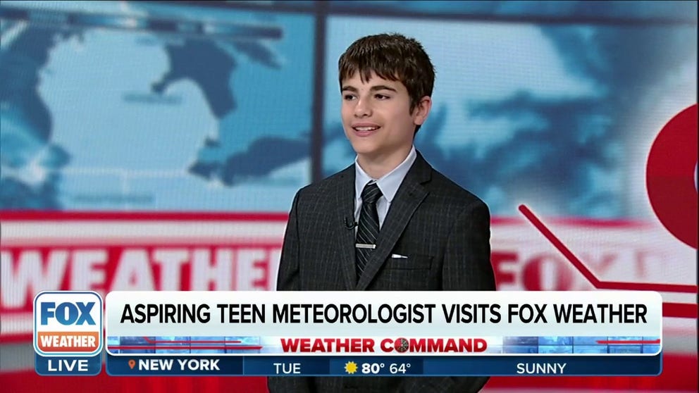 ‘I wanna work here!’: Aspiring teen meteorologist joins FOX Weather to ...