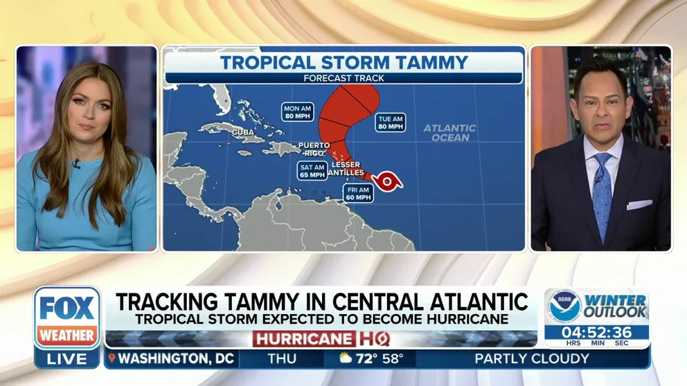 Tropical Storm Watches issued as Tammy approaches Caribbean | Latest ...