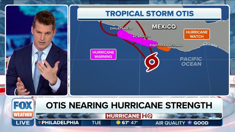 Tropical Storm Otis nearing hurricane strength | Latest Weather Clips ...