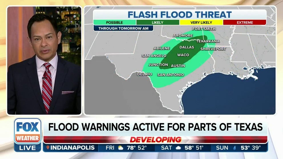 Flood Warnings active Friday morning for parts of Texas | Latest ...