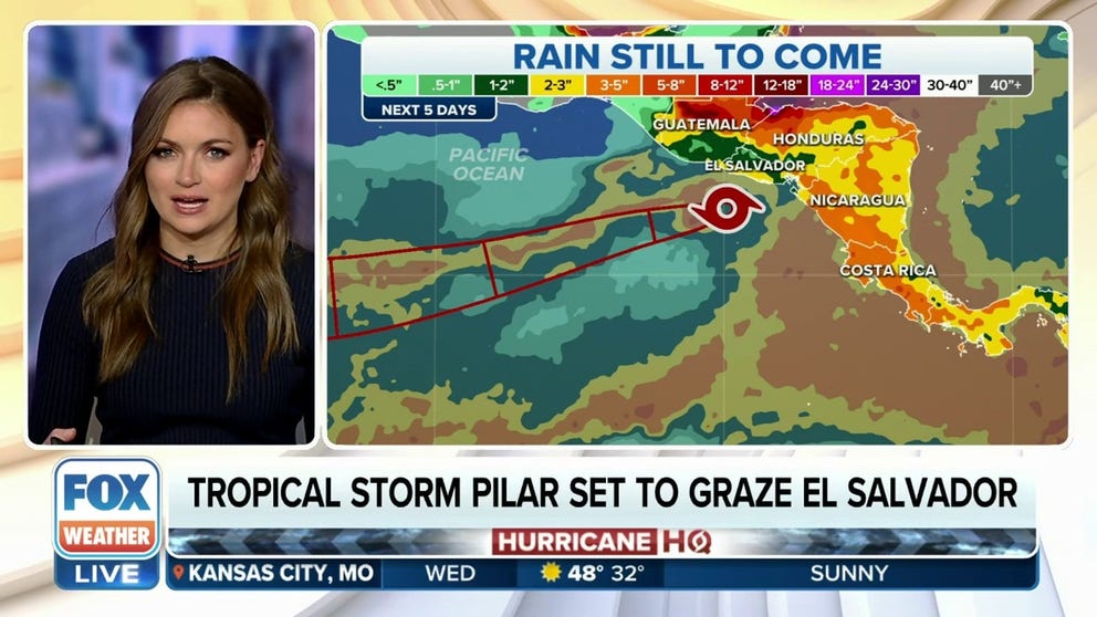 Tropical Storm Pilar set to graze El Salvador | Latest Weather Clips ...