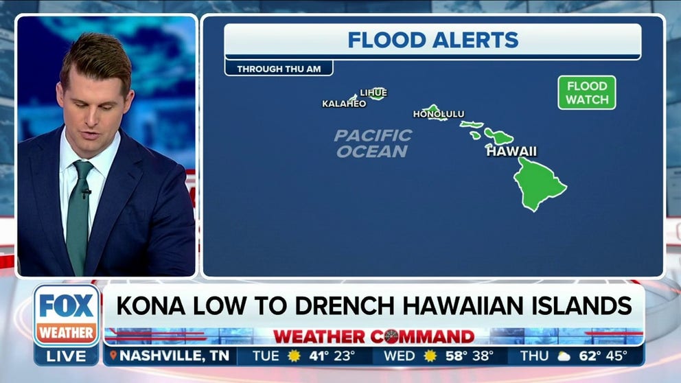 Flood Watches expanded in Hawaii as Kona Low brings heavy rain ...