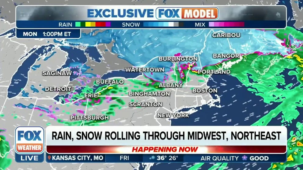 Rain, snow rolling through Midwest, Northeast | Latest Weather Clips ...