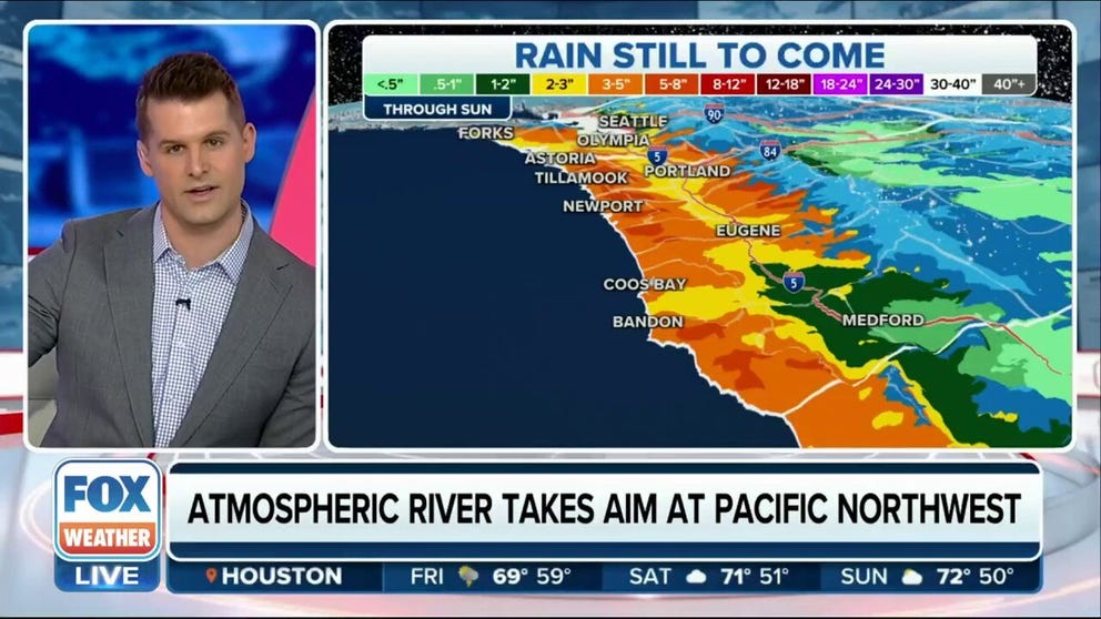 Series of atmospheric river storms take aim at the Pacific Northwest ...