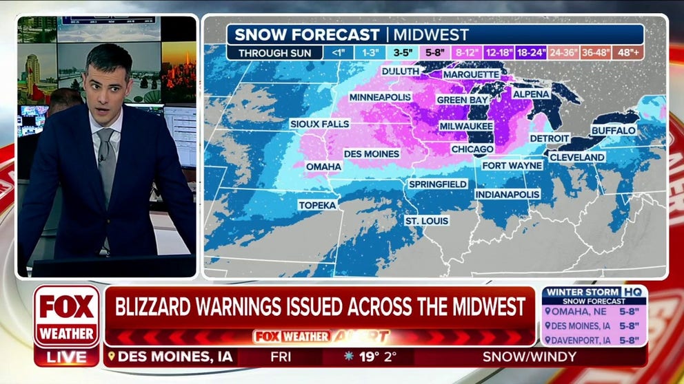 Blizzard Warnings issued for millions across Midwest | Latest Weather ...