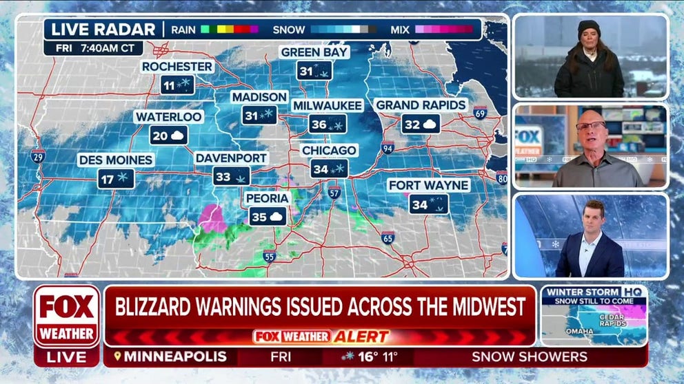 Blizzard Warnings issued across Midwest as another winter storm wallops ...