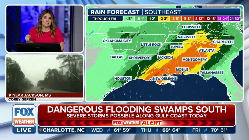 Life-threatening flooding continues to threaten South, Gulf Coast ...