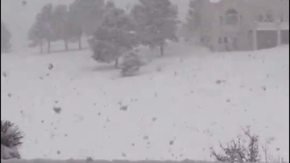 Snow falls over Monument, Colorado | Latest Weather Clips | FOX Weather
