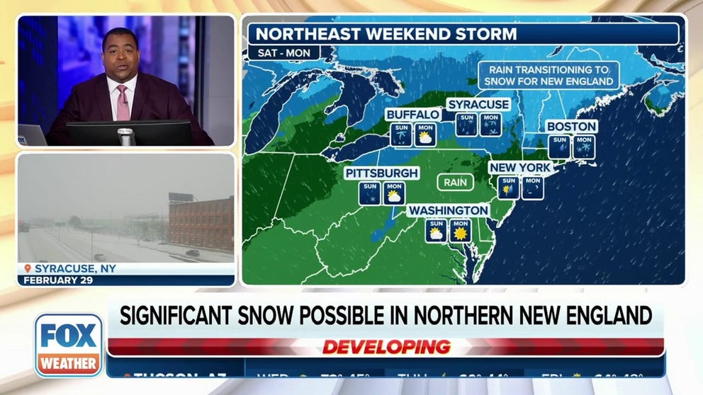 Weekend storm to bring rain, wind, snow to Northeast | Latest Weather ...