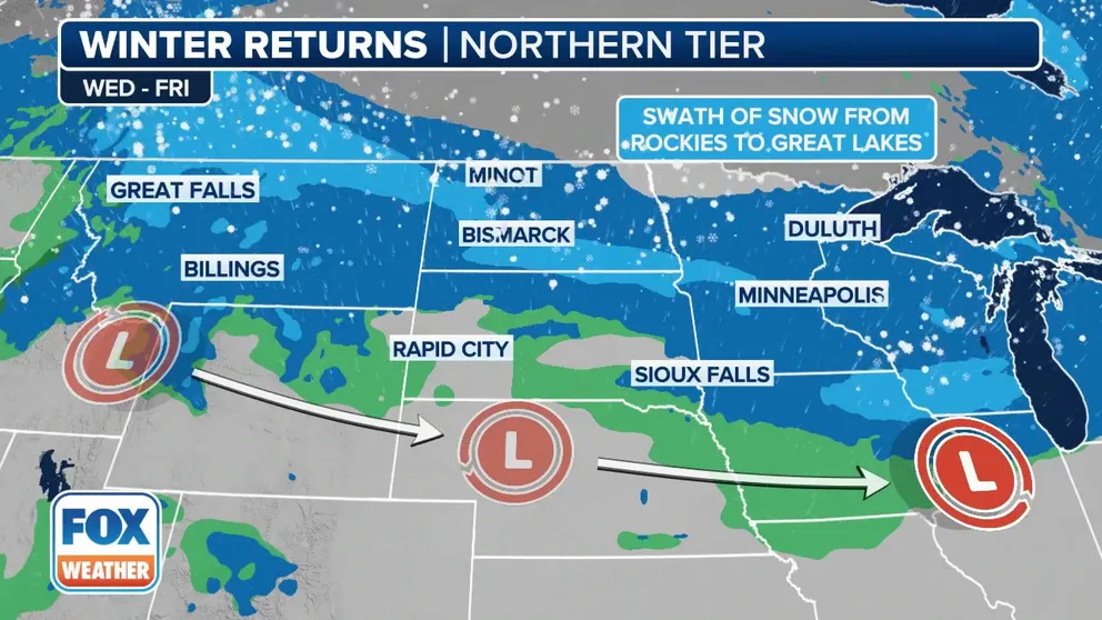 Watch: Pattern change brings rounds of winter weather to northern tier ...