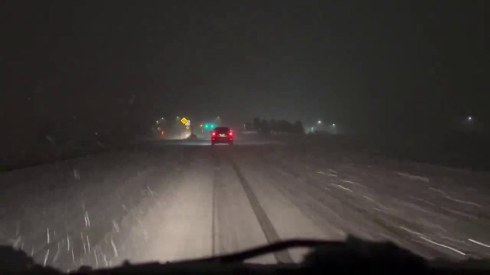 Watch: Winter weather leads to treacherous driving conditions in ...