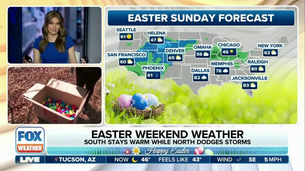 Easter weekend forecast: South stays warm with north dodges storms ...