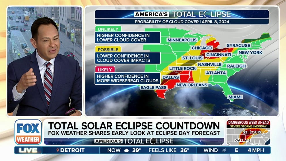 Total solar eclipse forecast: Who has the best chance for clear skies ...