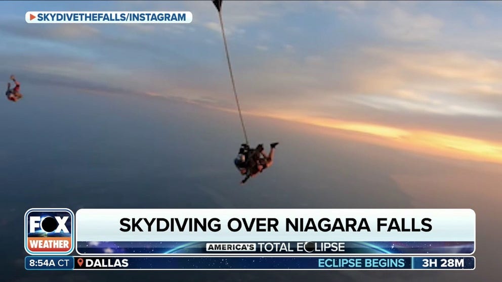 Watch the eclipse while sky diving | Latest Weather Clips | FOX Weather