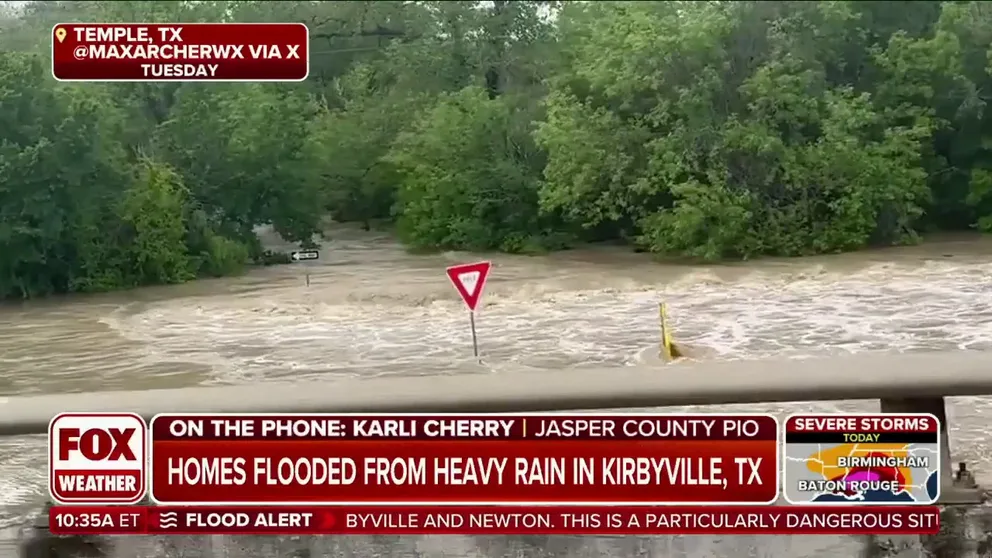 Water rescues underway in Jasper County, Texas during flash flooding ...