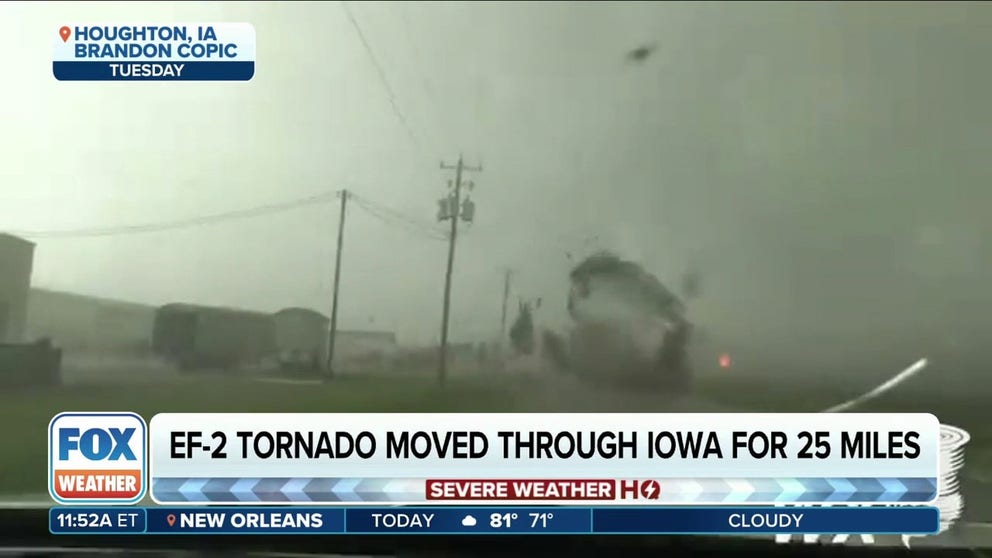 Storm tracker recounts his close call with EF-2 tornado in Iowa this ...