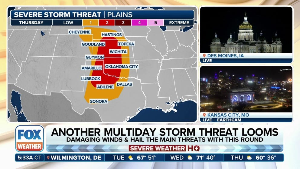 Late April severe storm threat eyes Plains | Latest Weather Clips | FOX ...