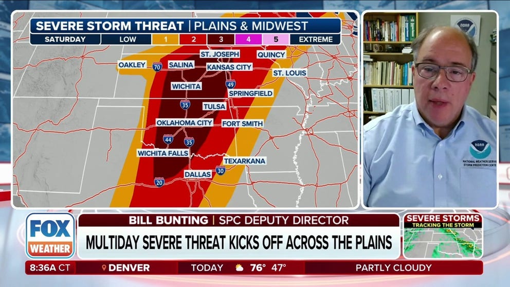 NOAA's Storm Prediction Center gives latest updates on multi-day severe ...