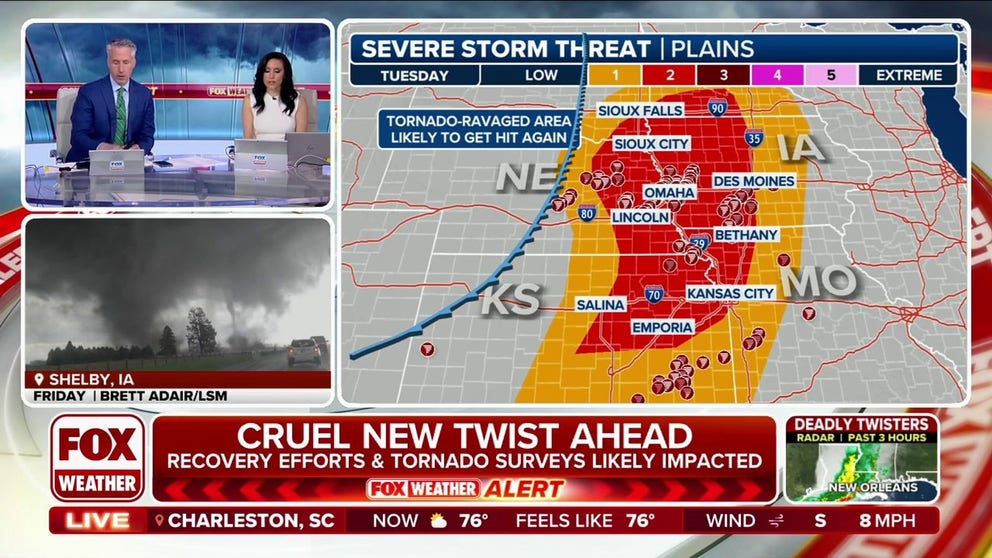 Areas hit hard by tornadoes last week face renewed severe weather ...