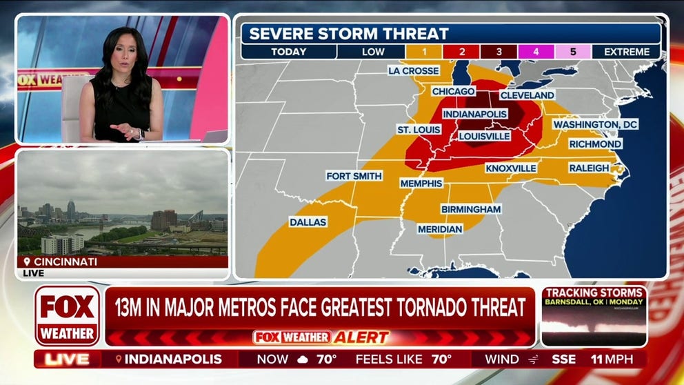 Multiday severe weather threat focuses over Ohio Valley on Tuesday ...