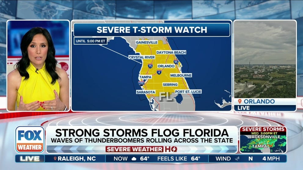 Florida under Severe Thunderstorm Watch as powerful storms target parts ...