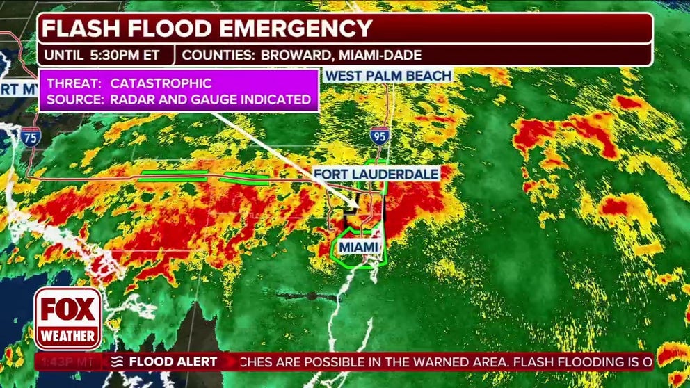 Flash Flood Emergency issued for Miami-Dade and Broward counties ...