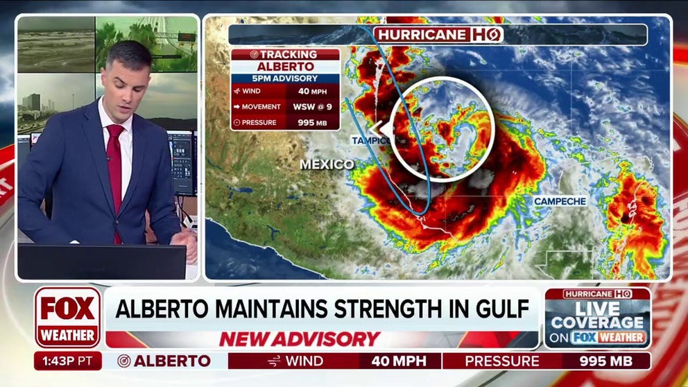 Tropical Storm Alberto remains disorganized but spreading impacts for ...