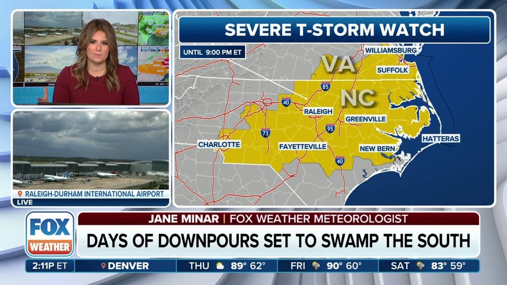 Severe Thunderstorm Watch issued for portions of North Carolina ...