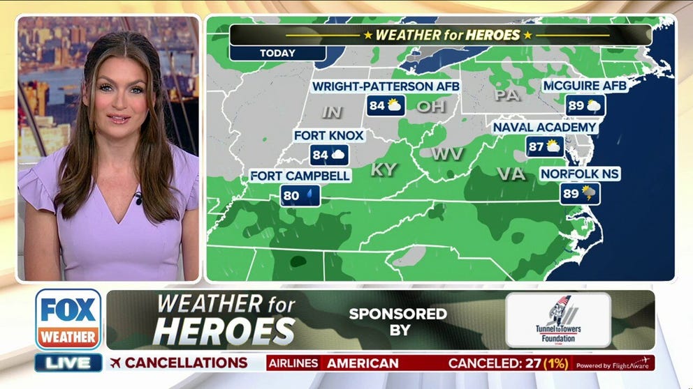 Heavy rain, thunderstorms threaten military bases across eastern ...