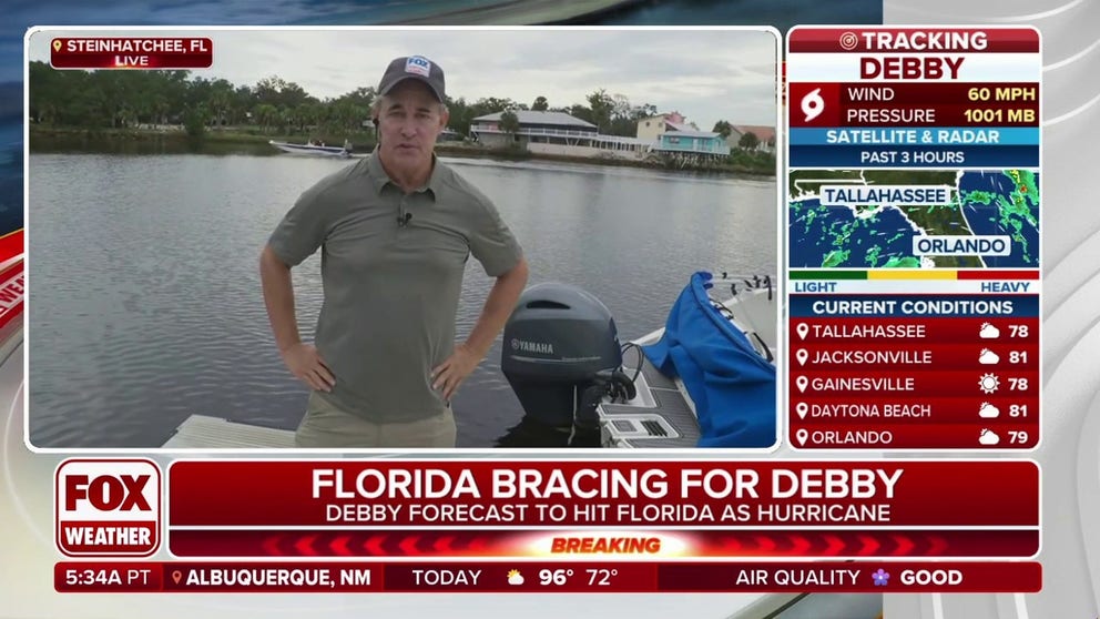FOX Weather Storm Specialist Mike Seidel tracking Tropical Storm Debby ...