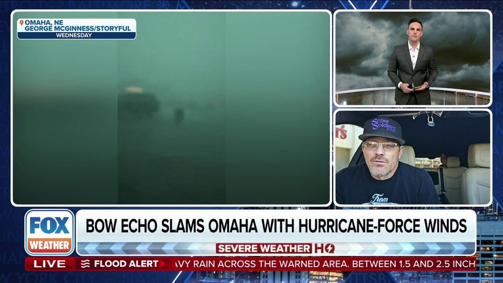 Bow echo slams Omaha with hurricane-force winds | Latest Weather Clips ...