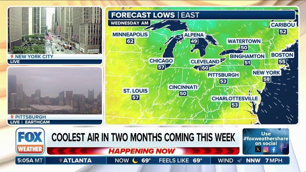 Millions wake to cool, fall-like temperatures this week | Latest ...