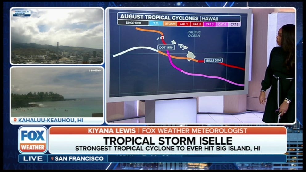 Historical tropical cyclone impacts on Hawaii during August | Latest ...