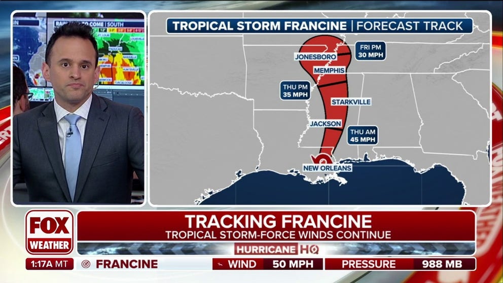 Tropical Storm Francine continues to lash Louisiana, Southeast | Latest ...