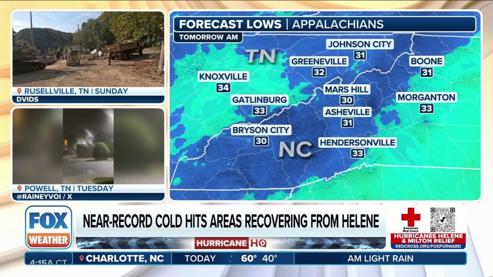 Near-record cold hits areas of Tennessee, North Carolina recovering ...