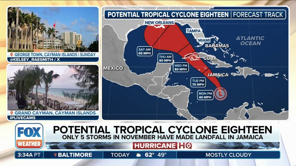 Potential Tropical Cyclone 18 forecast to strengthen into Hurricane ...