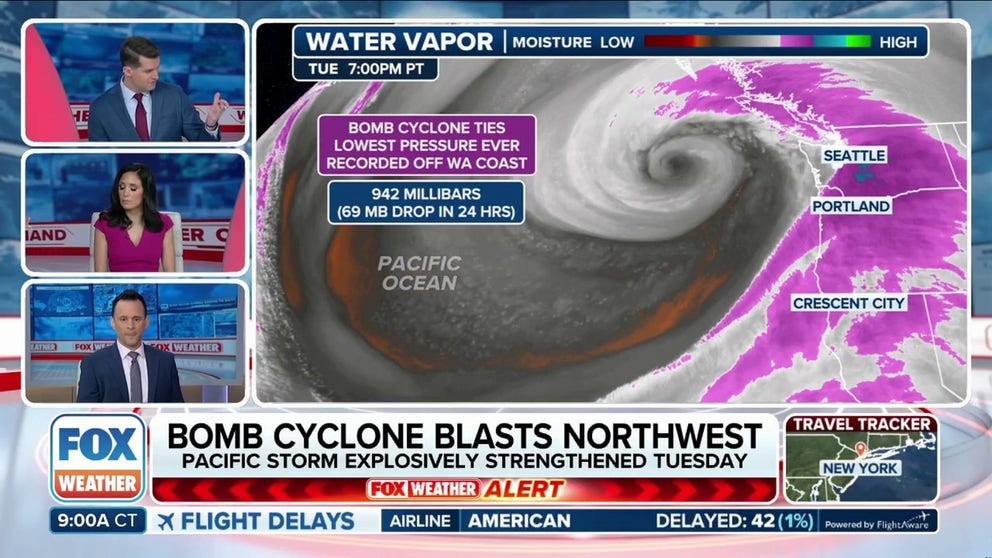 Bomb cyclone blasts Northwest as Pacific storm explosively strengthens ...