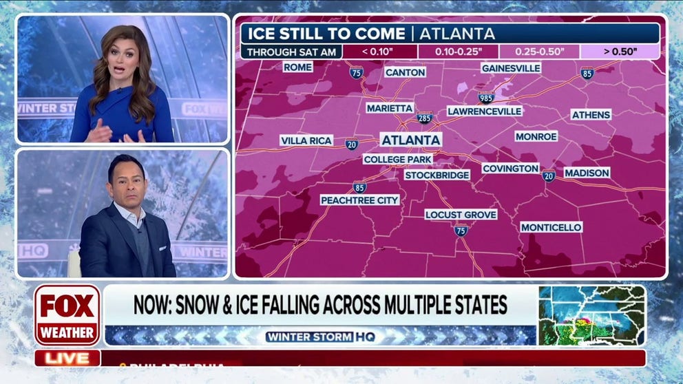 Significant icing threat for Atlanta metro area | Latest Weather Clips ...