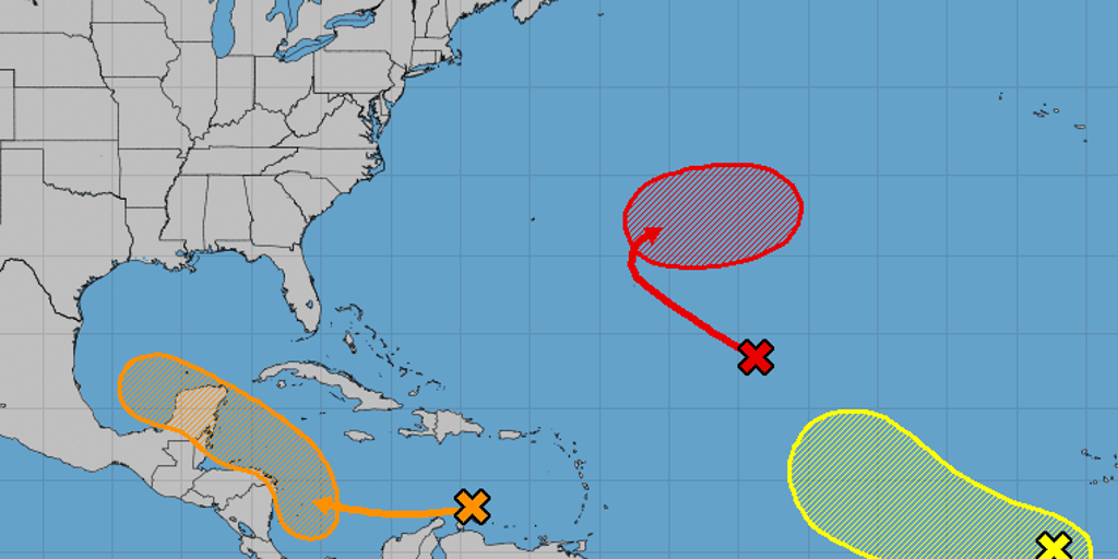 Tropical development possible in three areas of the Atlantic Basin this ...