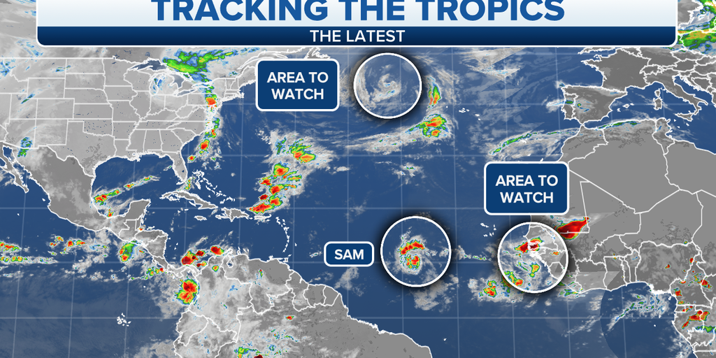 Tracking the tropics: Sam, 3 other areas being watched | Fox Weather