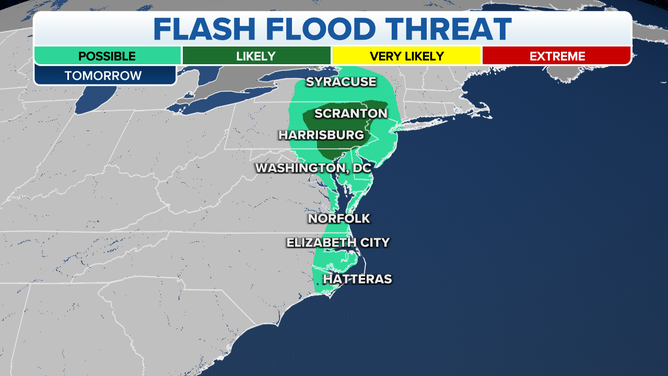 Cold Front To Spark Severe Thunderstorms Flash Flooding In The East
