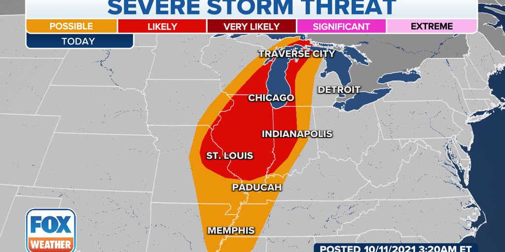 Severe thunderstorms, including tornadoes, threaten Midwest and Plains ...