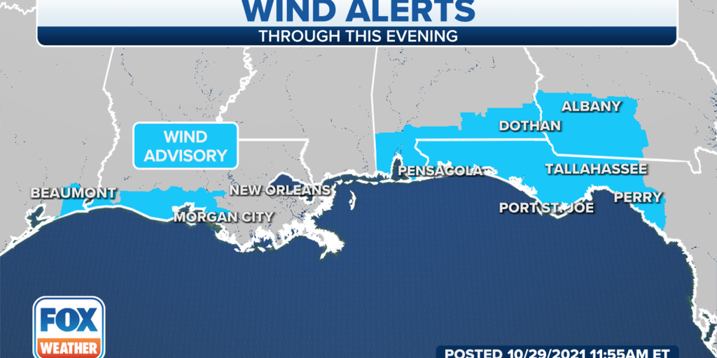 Gusty winds continue blowing along Gulf Coast on Friday | Fox Weather
