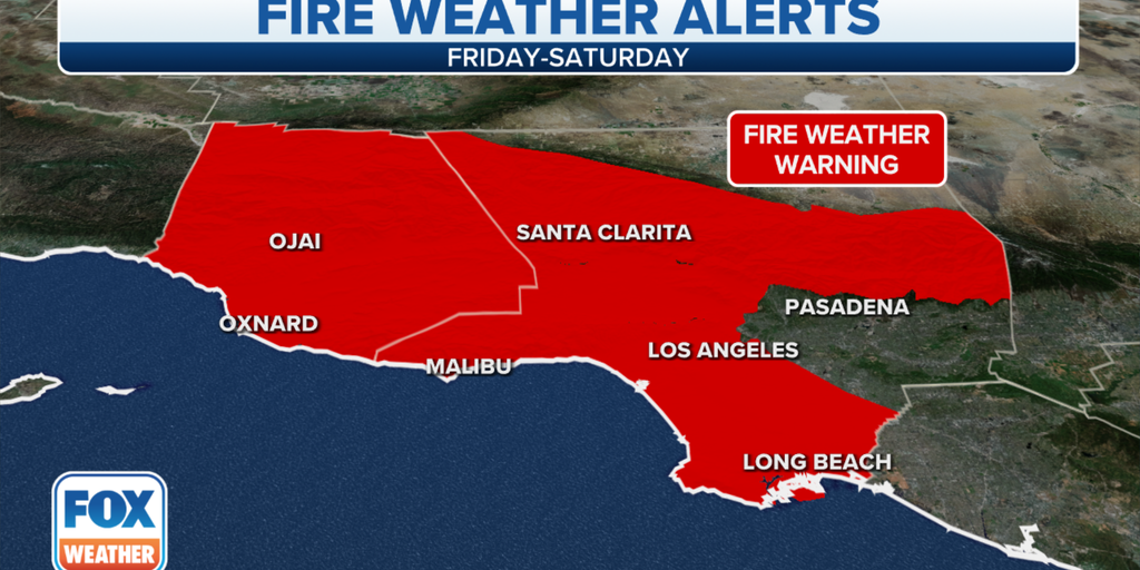 Fire Weather Warnings posted in Southern California, including Los ...