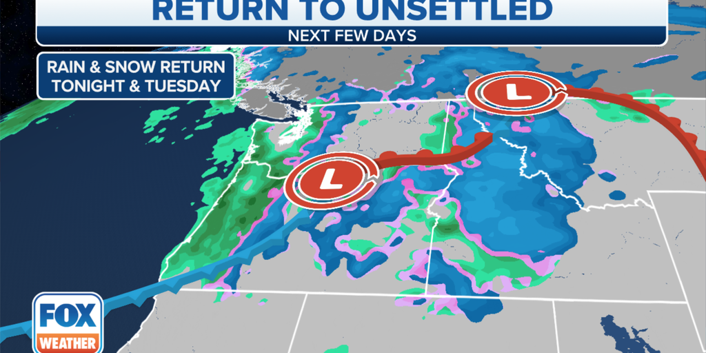 More rain, snow moving into Pacific Northwest | Fox Weather